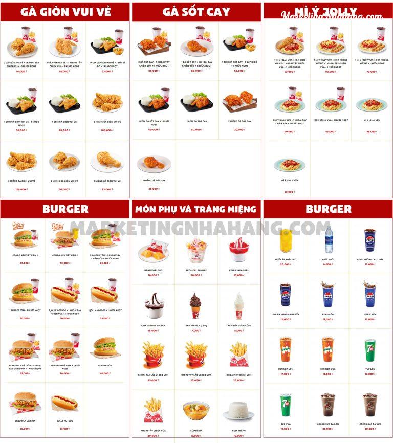 Menu Jollibee 2024: Phân khúc "sinh viên" | Marketingnhahang.com