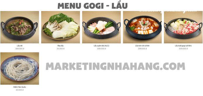 Menu Gogi House 2024: Thiên Đường Ẩm Thực Hàn Quốc | Marketingnhahang.com